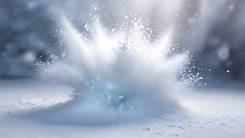 Snow Explosion in a Winter Wonderland Stock Illustration - Illustration ...