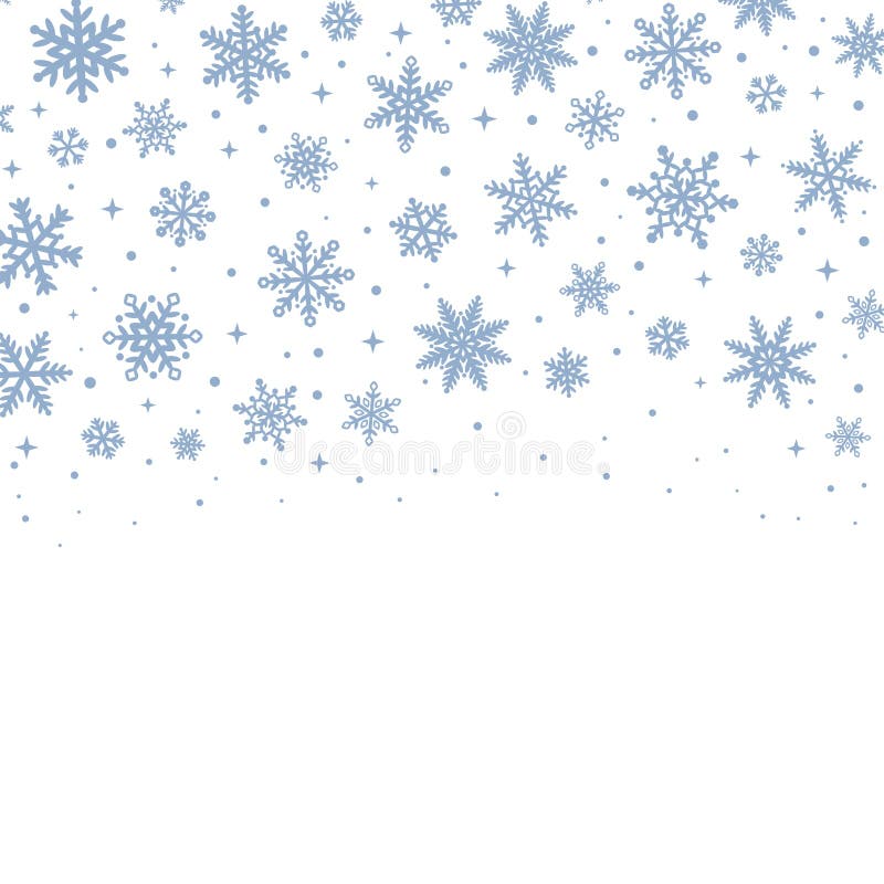 Snow Fall Vector Border for the Winter Holidays, Random Greeting Banner ...