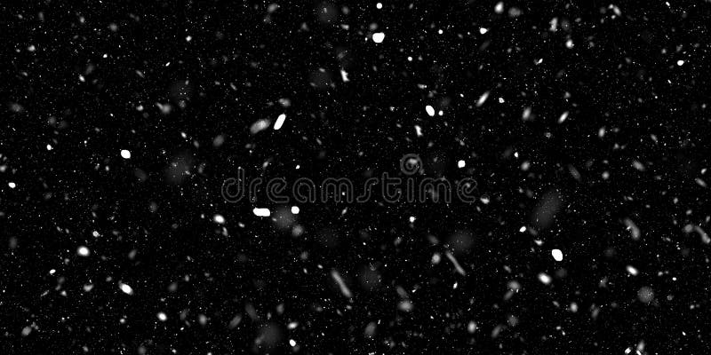 Snow Falling with Black Background Stock Illustration - Illustration of ...