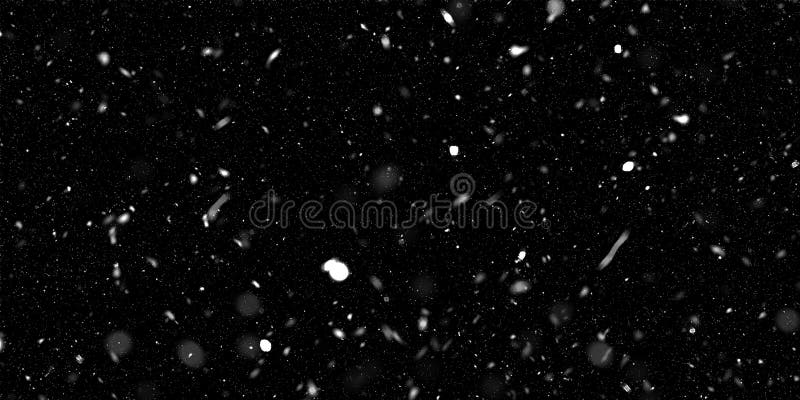 Snow Falling with Black Background Stock Illustration - Illustration of ...