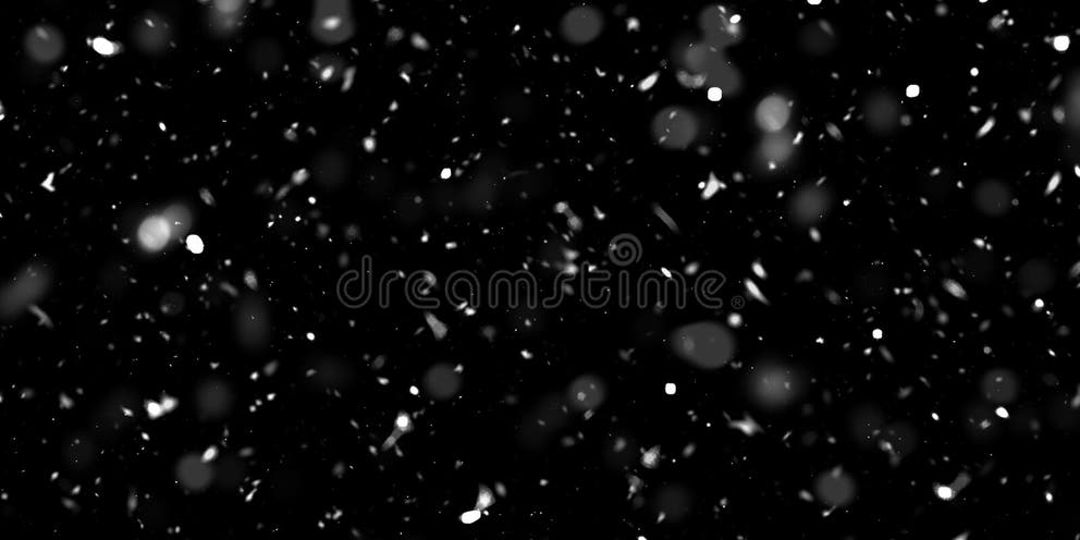 Snow Falling with Black Background Stock Illustration - Illustration of ...