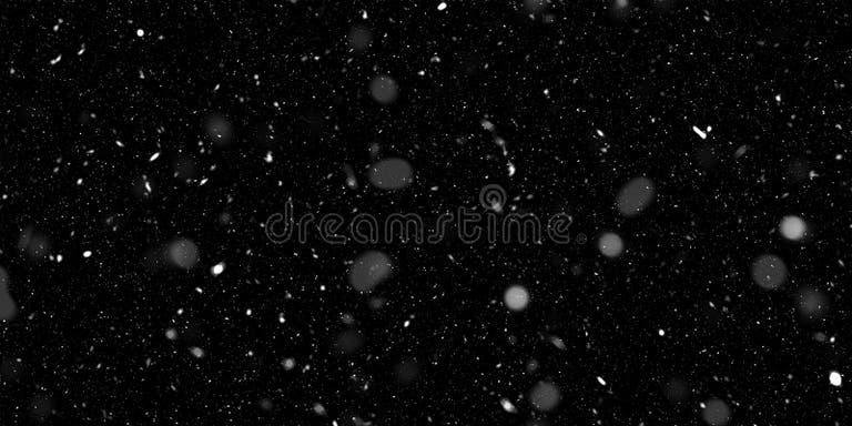 Snow Falling with Black Background Stock Illustration - Illustration of ...