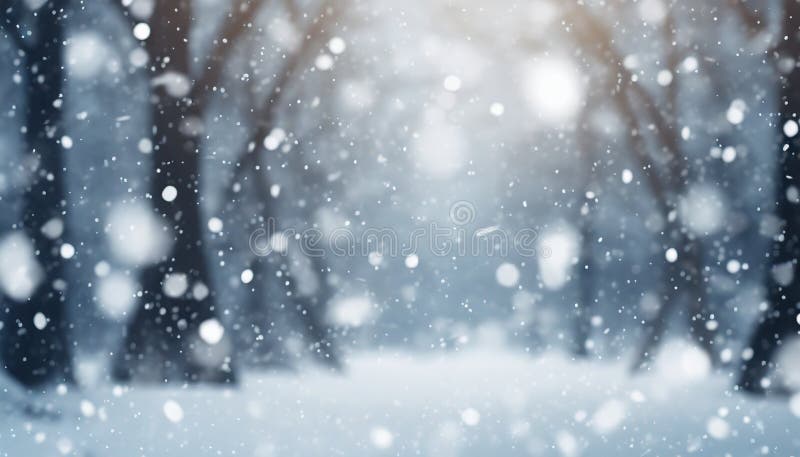 The Snow is Falling, Blurry Background Stock Illustration ...