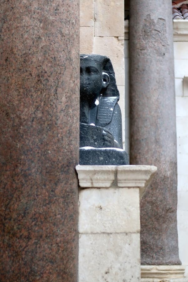 Snow in Split, Croatia stock photo. Image of peristil - 168715026