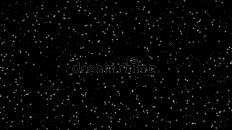 Snow Falling on Black Background Motion Graphic Effects. Stock Footage ...