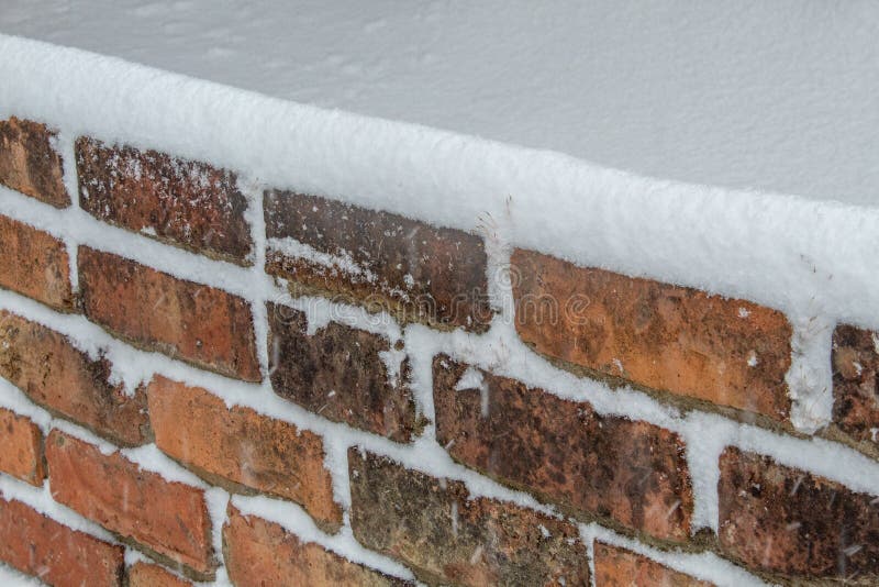 Snow Falling on a Pattern of Brickwork Stock Image - Image of mosaic ...