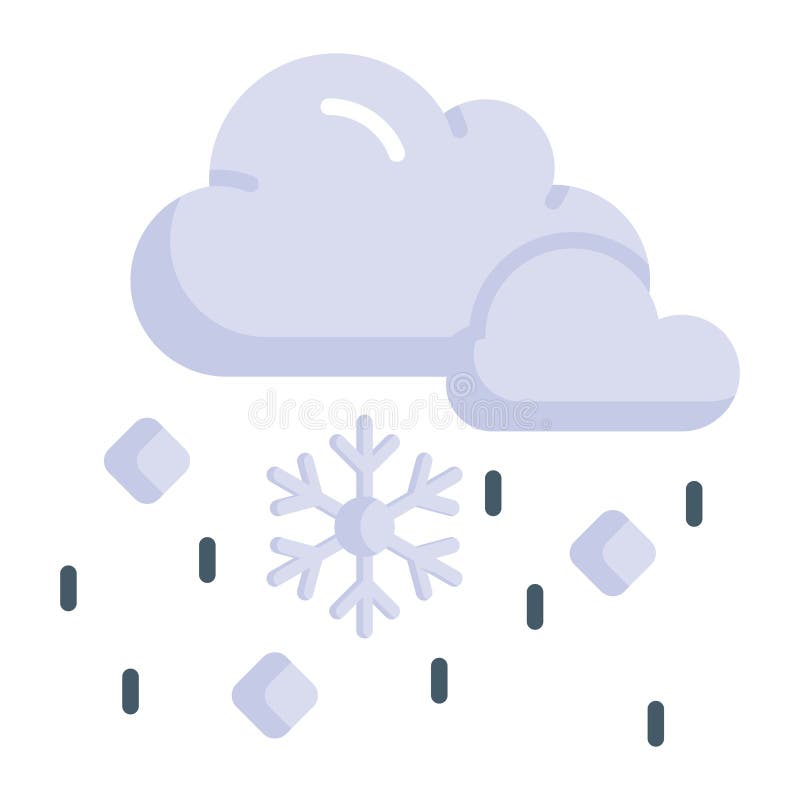 Snow Falling Vector Trendy Icon, Editable Design of Freezing Rain Stock ...
