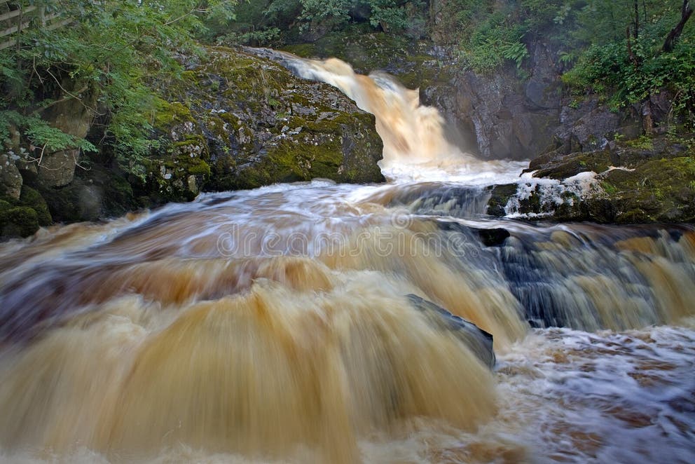 Snow Falls stock image. Image of ingleton, water, river - 12399265