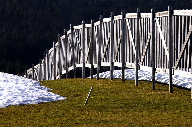 Snow on a fence stock photo. Image of white, water, piece - 240874010