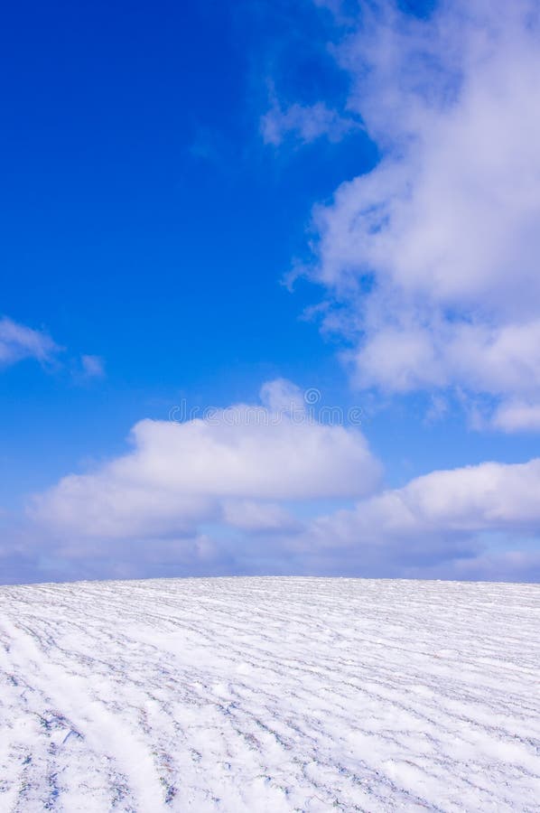 Winter Sky Horizon Snow and Clouds Stock Photo - Image of blue, freeze ...