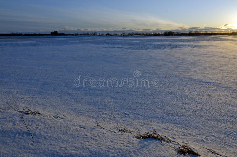 Snow field stock image. Image of landscape, sunrise, cloud - 28908755