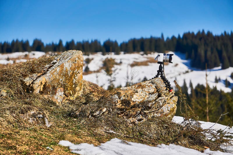 The Melting of the Snow on the Fields in Early Spring Stock Image ...