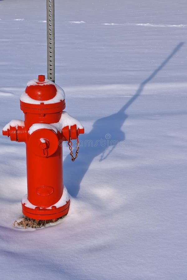 Snow on a fire hydrant stock image. Image of safety - 106467527