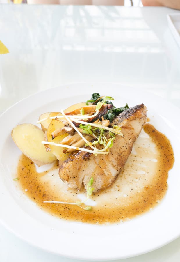 Snow Fish Steak on White stock image. Image of snow, food - 32907307