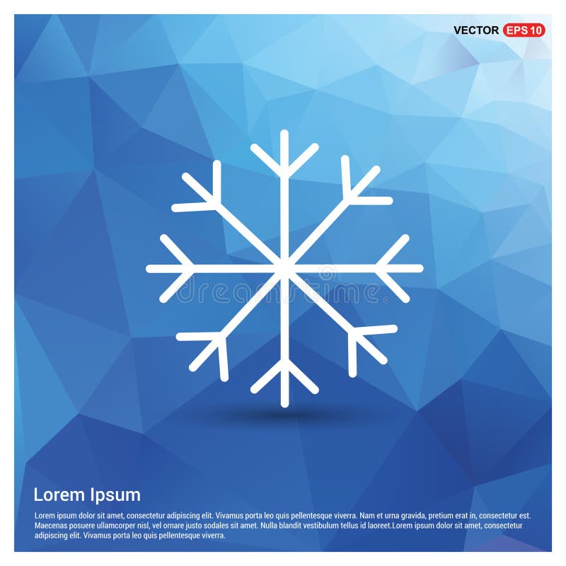Snow Flake Icon stock vector. Illustration of backdrop - 122010691