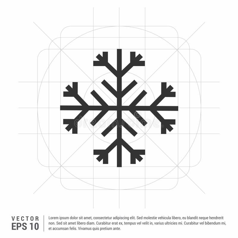 Snow Flake Icon stock vector. Illustration of flake - 132415872