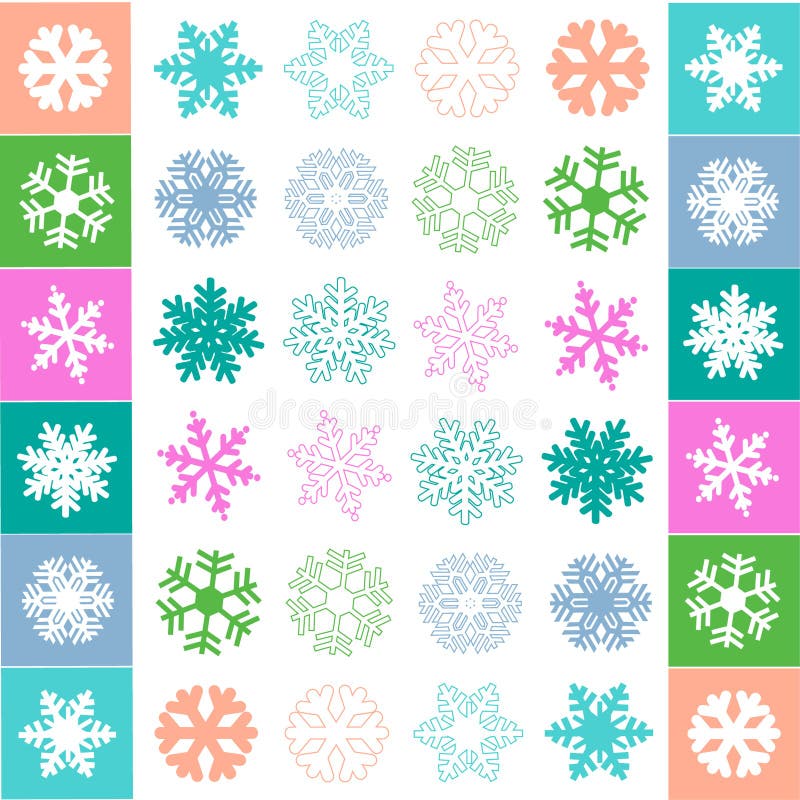Snow flake pattern vector stock vector. Illustration of snow - 93957170
