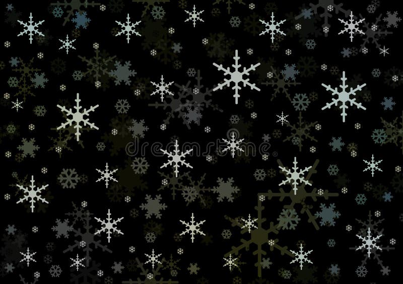 Snow Flakes Shapes Pattern Background for Wallpapers Stock Illustration ...