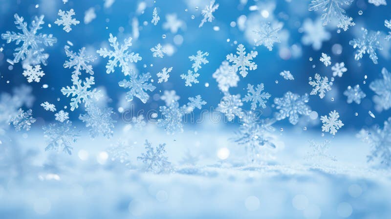 Snow Flakes Background Created with Generative AI Stock Illustration ...