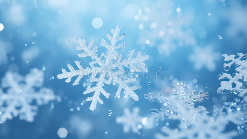 Snow Flakes Background Created with Generative AI Stock Illustration ...