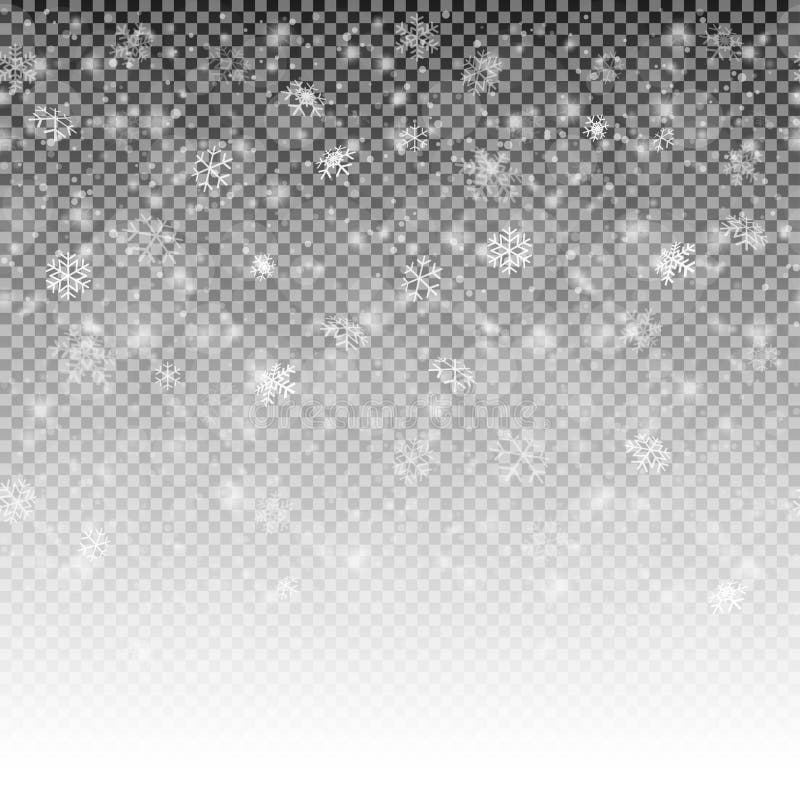 Snow Flakes Background with Transparency Stock Vector - Illustration of ...
