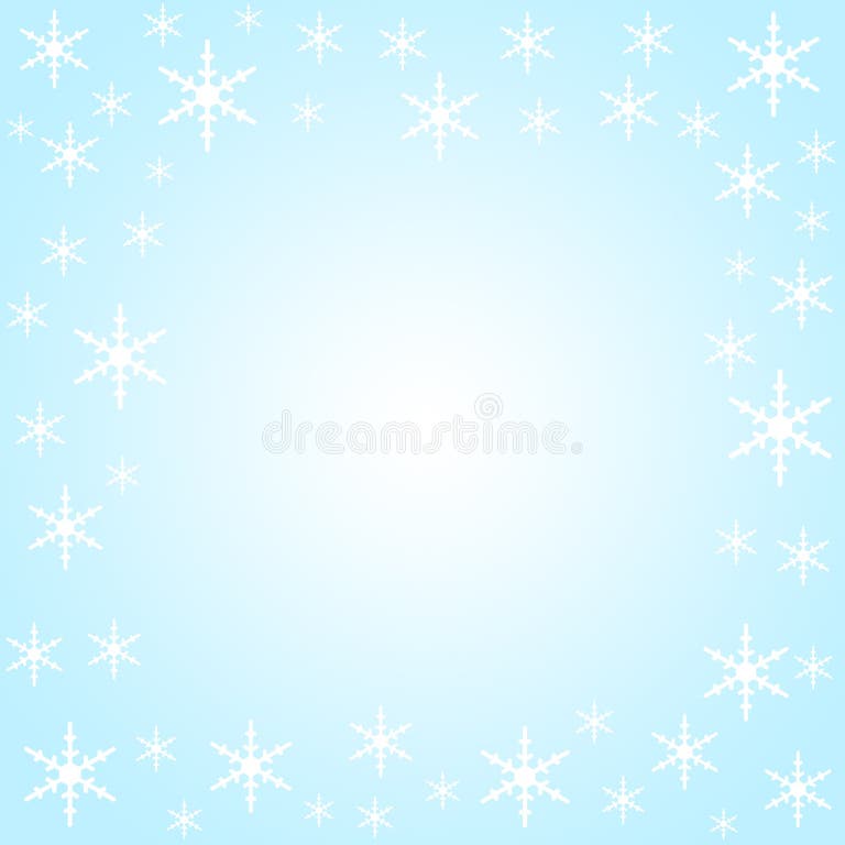 Snow flakes border stock illustration. Illustration of snow - 1055764