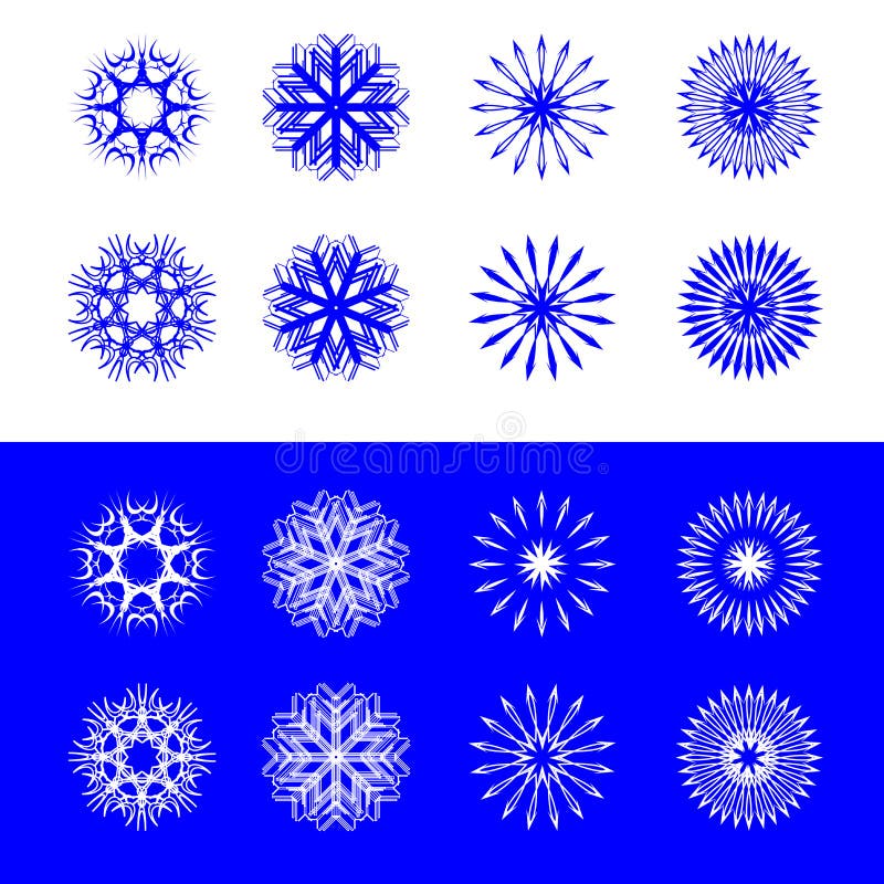 Snow flakes collection stock vector. Illustration of abstract - 11574523