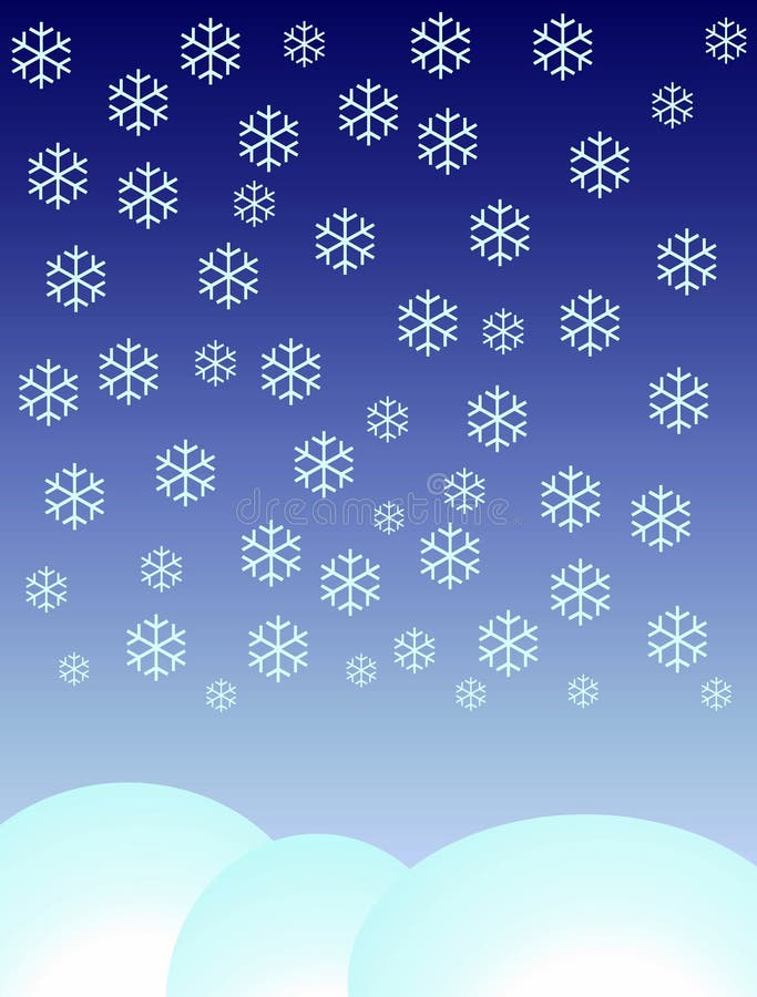 Snow flakes falling down stock illustration. Illustration of brilliant ...