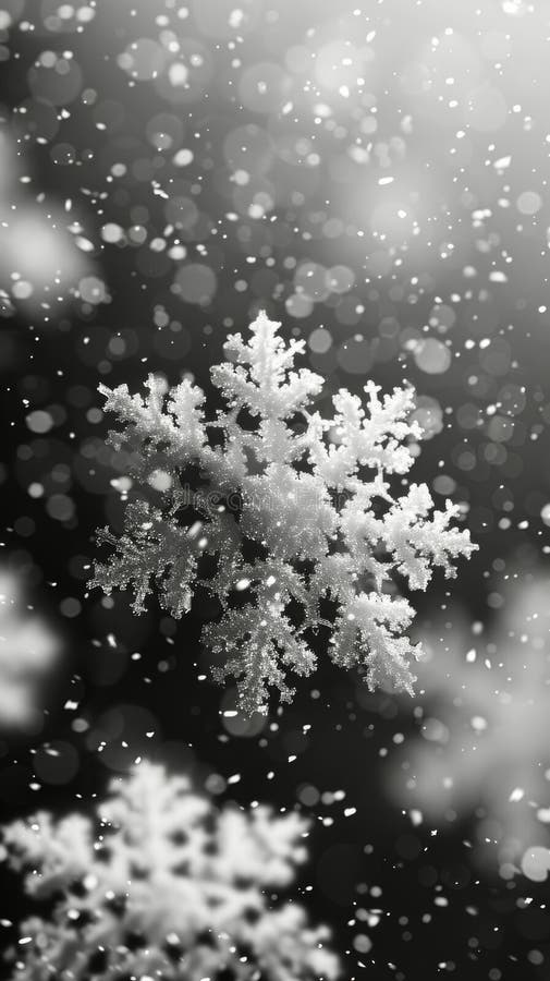Snow Flakes Falling Down on the Ground Stock Image - Image of frosty ...