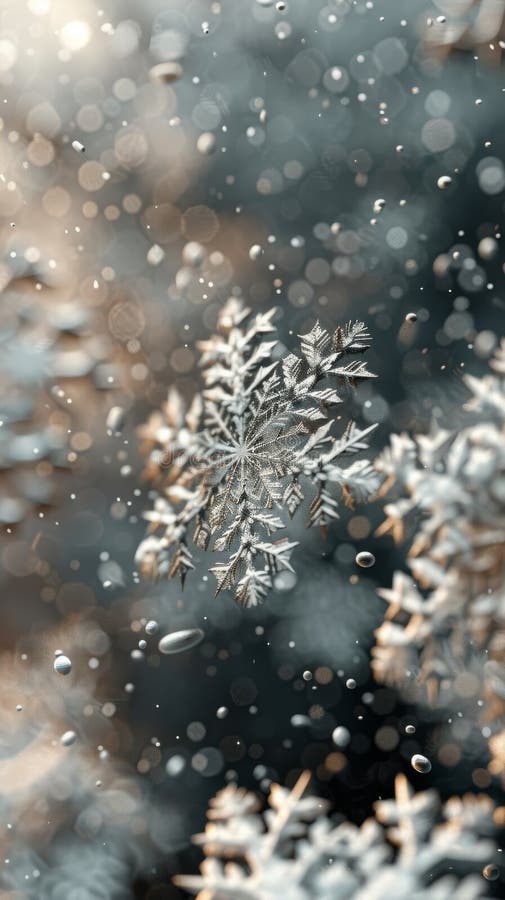 Snow Flakes Falling Down on the Ground Stock Image - Image of ground ...