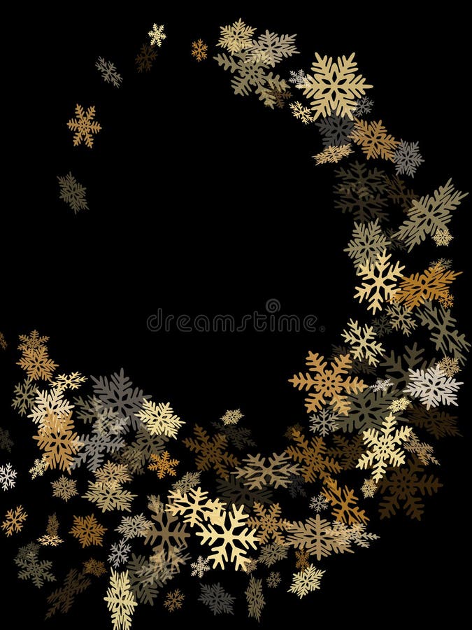 Snow Flakes Falling Macro Vector Graphics Stock Vector - Illustration ...