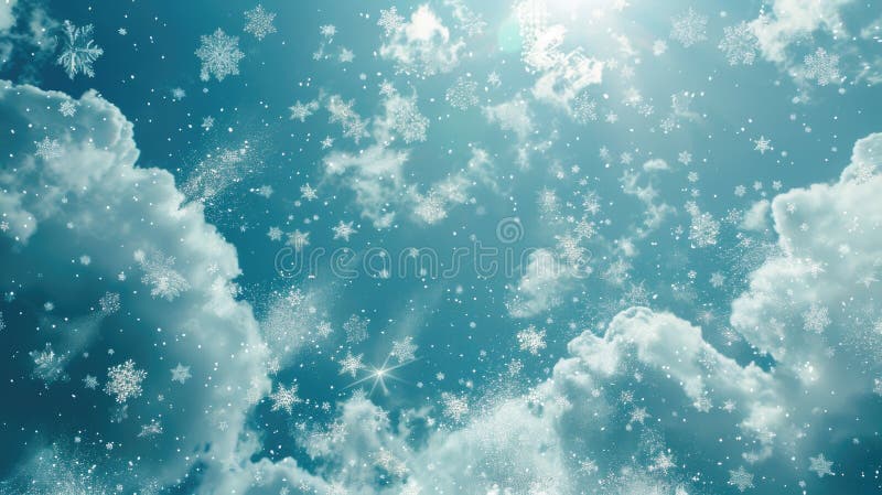 Snow Flakes Falling from the Sky, Perfect for Winter Concepts Stock ...