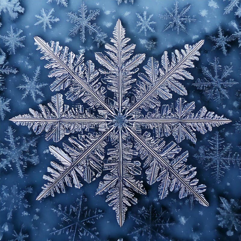 Snow flakes on ice pattern stock illustration. Illustration of blue ...