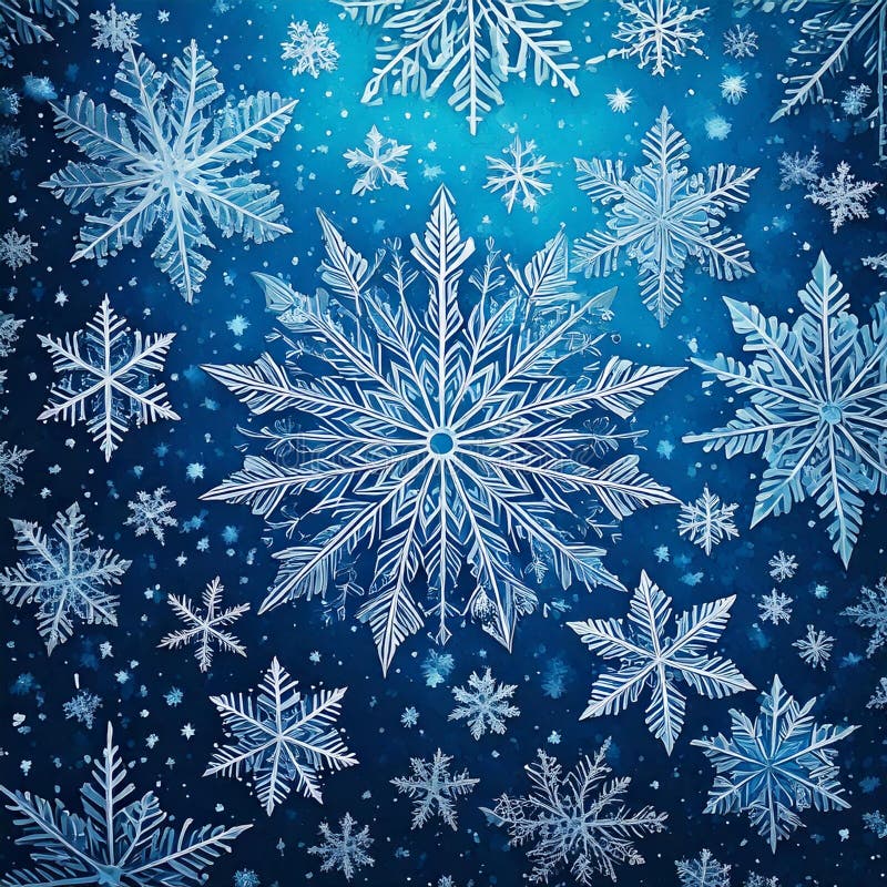 Snow flakes on ice pattern stock illustration. Illustration of luminous ...