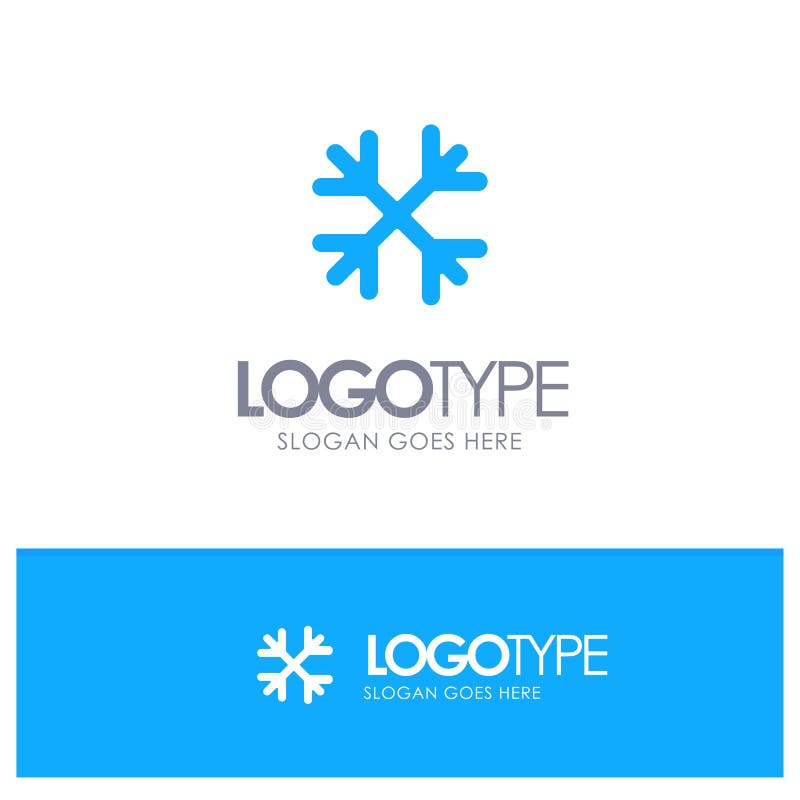 Snow, Snow Flakes, Winter, Canada Blue Solid Logo with Place for ...