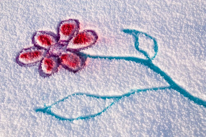 Snow flower stock illustration. Illustration of snow - 12748519