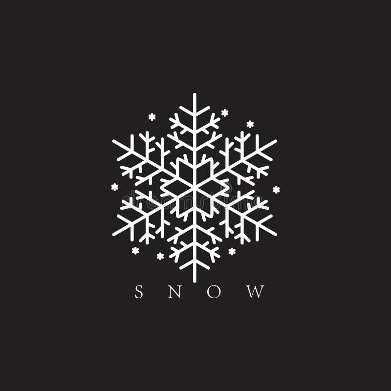 Snow Flower Line Simple Logo Vector Stock Vector - Illustration of line ...