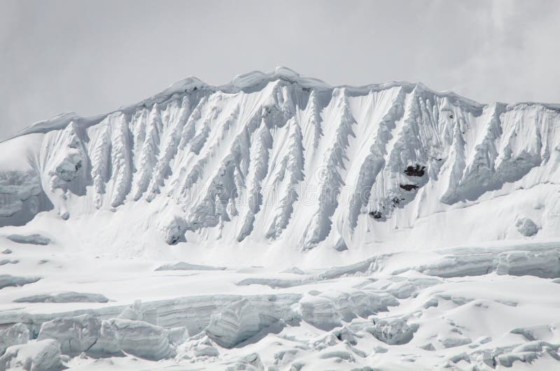 Snow Flutings in Central Peru Stock Photo - Image of climb, south: 49829072