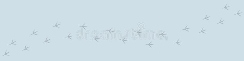 Snow Footpath Trail of Chicken Stock Illustration - Illustration of ...