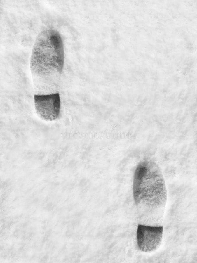 The footprint in the snow stock image. Image of detection - 37523295