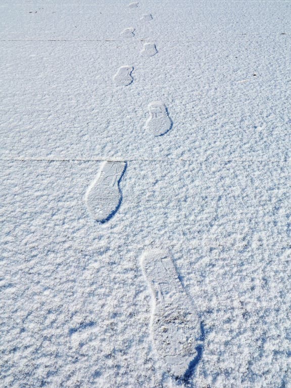 Snow footstep stock image. Image of human, adventure - 59533693