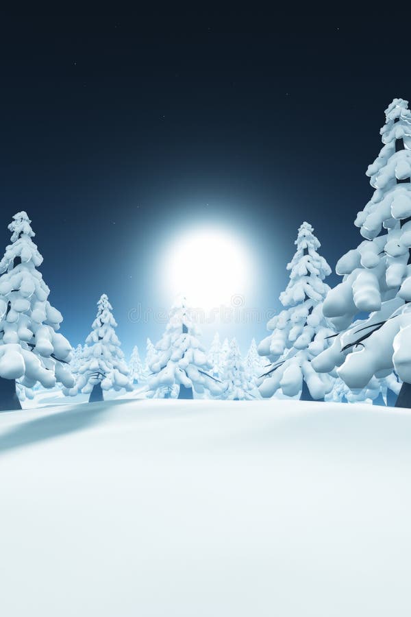 Snow forest stock illustration. Illustration of beautiful - 47162017