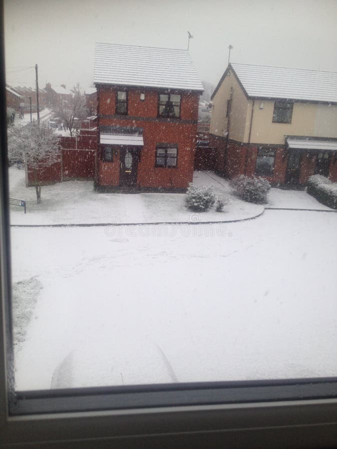 Snow from my window stock photo. Image of snowflakes - 90160844