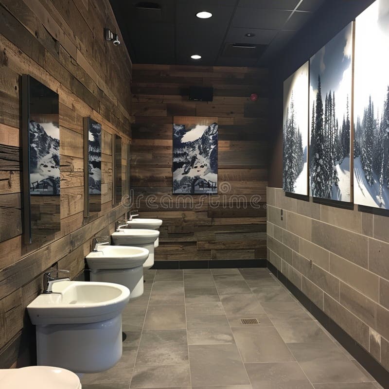 Snow-free, Pristine Ski Lodge Restroom, Perfect for Post-ski Relaxation ...