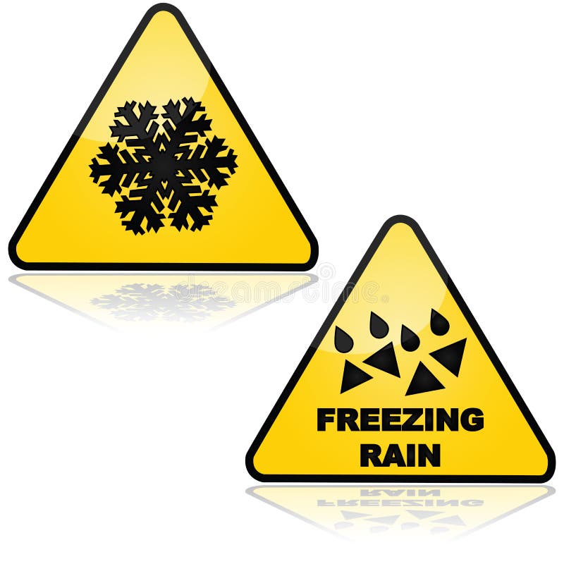 Snow and freezing rain stock vector. Illustration of symbol - 32798113