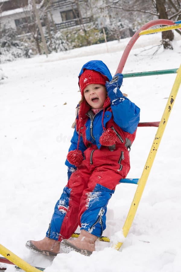 Snow fun stock image. Image of adorable, joyful, cold - 3663867