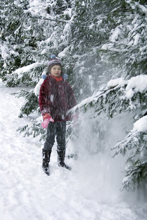 Snow fun stock photo. Image of child, blizzard, trail - 7653966