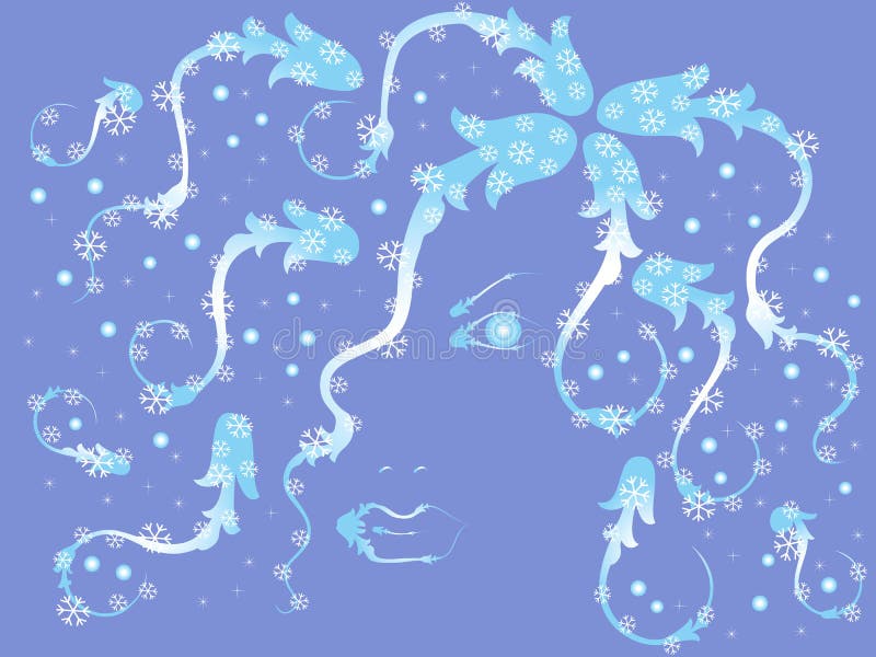 Snow girl stock vector. Illustration of design, portrait - 11765662