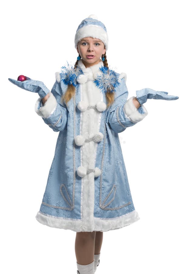 Snow girl stock photo. Image of beautiful, happy, costume - 12002362