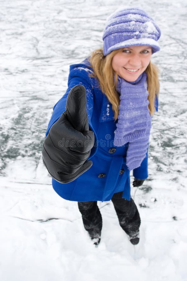 Snow girl. stock image. Image of playful, seasons, girl - 12997523
